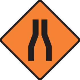 Lane Narrows Sign – Level 1 | Safety Signs Direct