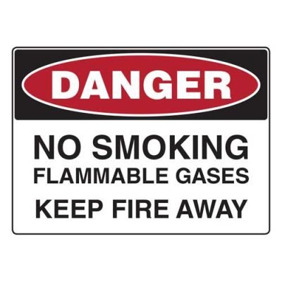Danager No Smoking Flamable Gases | Safety Signs Direct