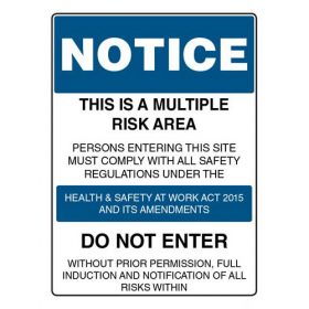 Multiple Hazard Risk Area | Safety Signs Direct
