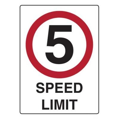 5km speed limit | Safety Signs Direct