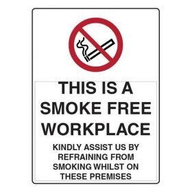 This Is A Smoke Free Workplace | Safety Signs Direct
