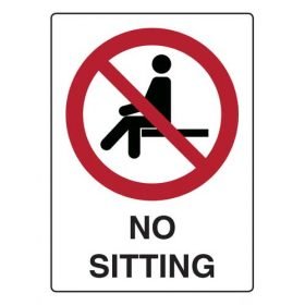 No Sitting | Safety Signs Direct