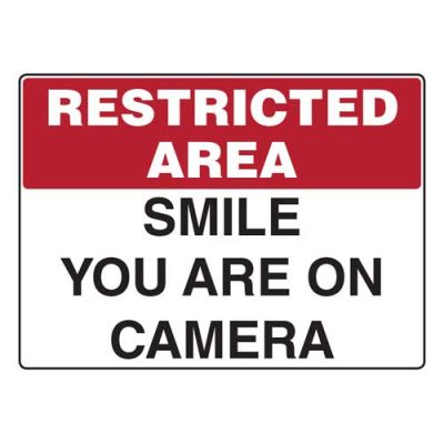 Smile You are on Camera | Safety Signs Direct