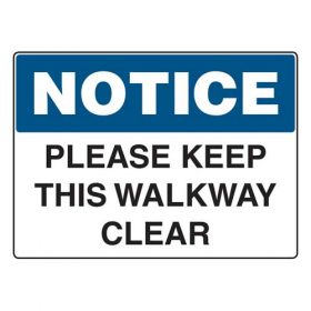 Please Keep This Walkway Clear | Safety Signs Direct
